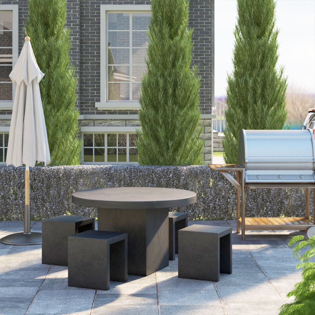 Fiber Table round 002